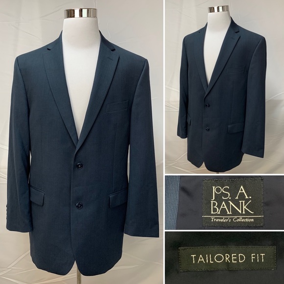 Jos. A. Bank | Suits & Blazers | Mens Jos A Bank Tailored Fit Navy Blue ...